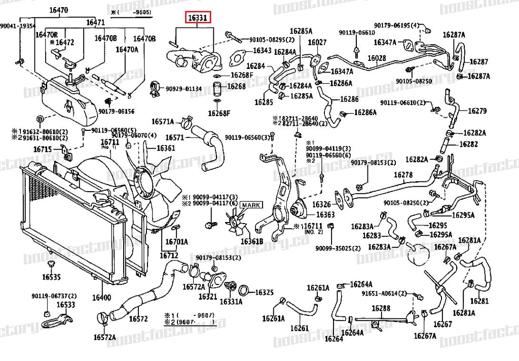 2JZ GTE Supra Upper Water Neck - 16331-46080 – Boost Factory