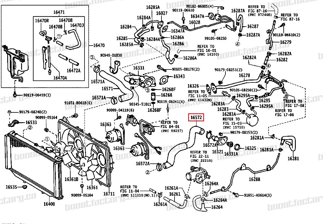 Genuine Toyota Aristo JZS161 Lower Radiator Hose - 16572-46220 – Boost ...