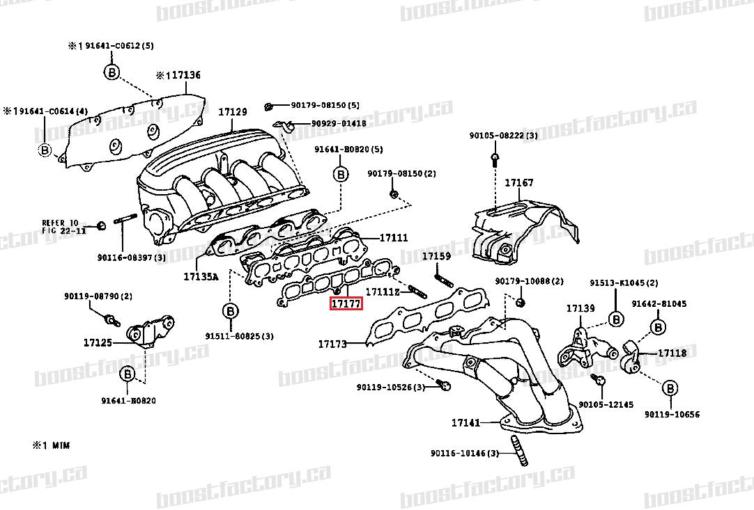 Genuine Toyota Beams 3SGE Intake Manifold Gasket- 17177-88560 – Boost ...