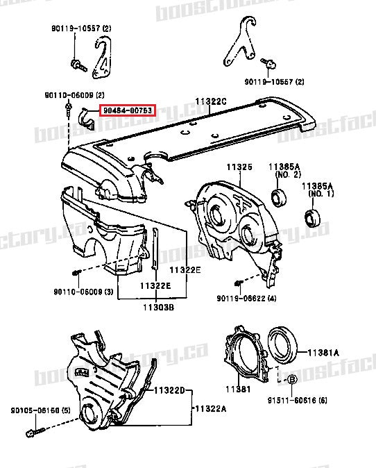 Genuine Toyota - JZX100 1JZ-GTE VVTi Upper Radiator Hose Mount Clip ...