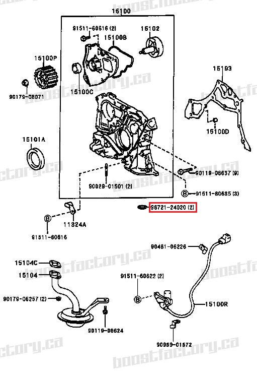 Genuine Toyota Altezza Beams 3SGE Oil Pump O Ring Set - 96721-24020 (2 ...