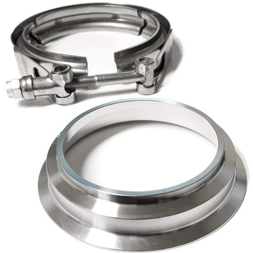 3" Stainless Downpipe 4.21 Marmon Flange/Clamp Borg Warner S SX SX-E T ...
